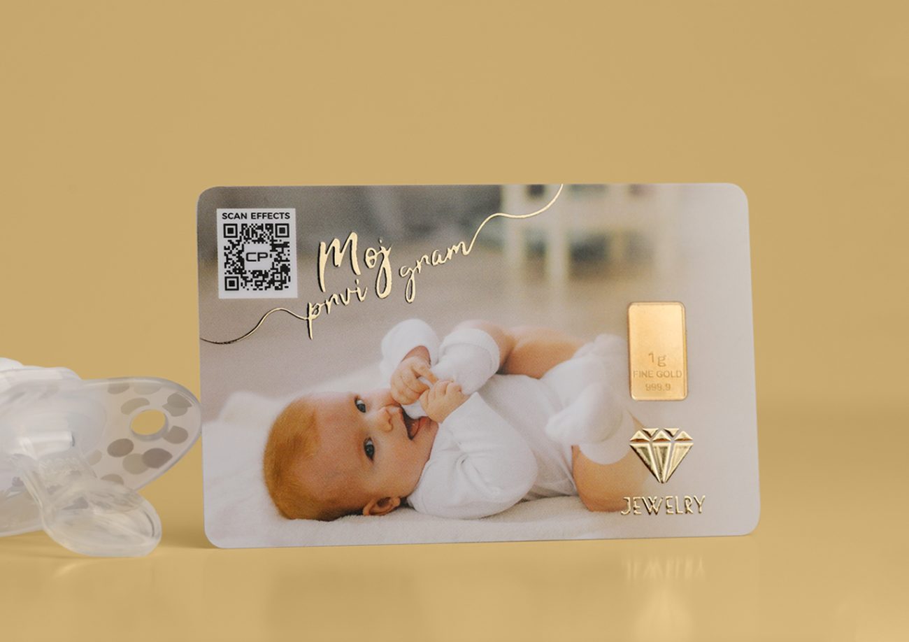 Gift card with gold plate - Cards Print